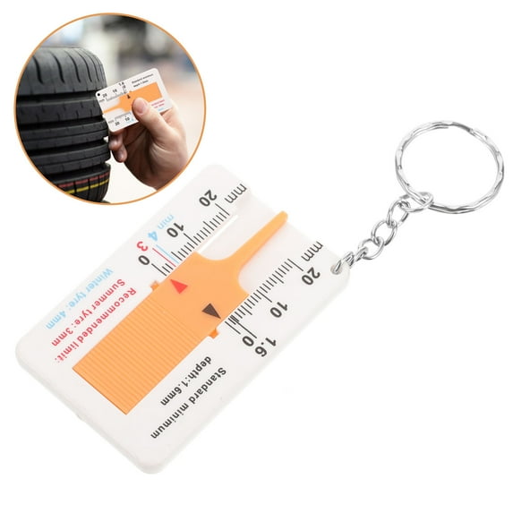 IDEANATEGRATE Car Tread Depth Meter 5Pcs Yellow Plastic Caliper ...