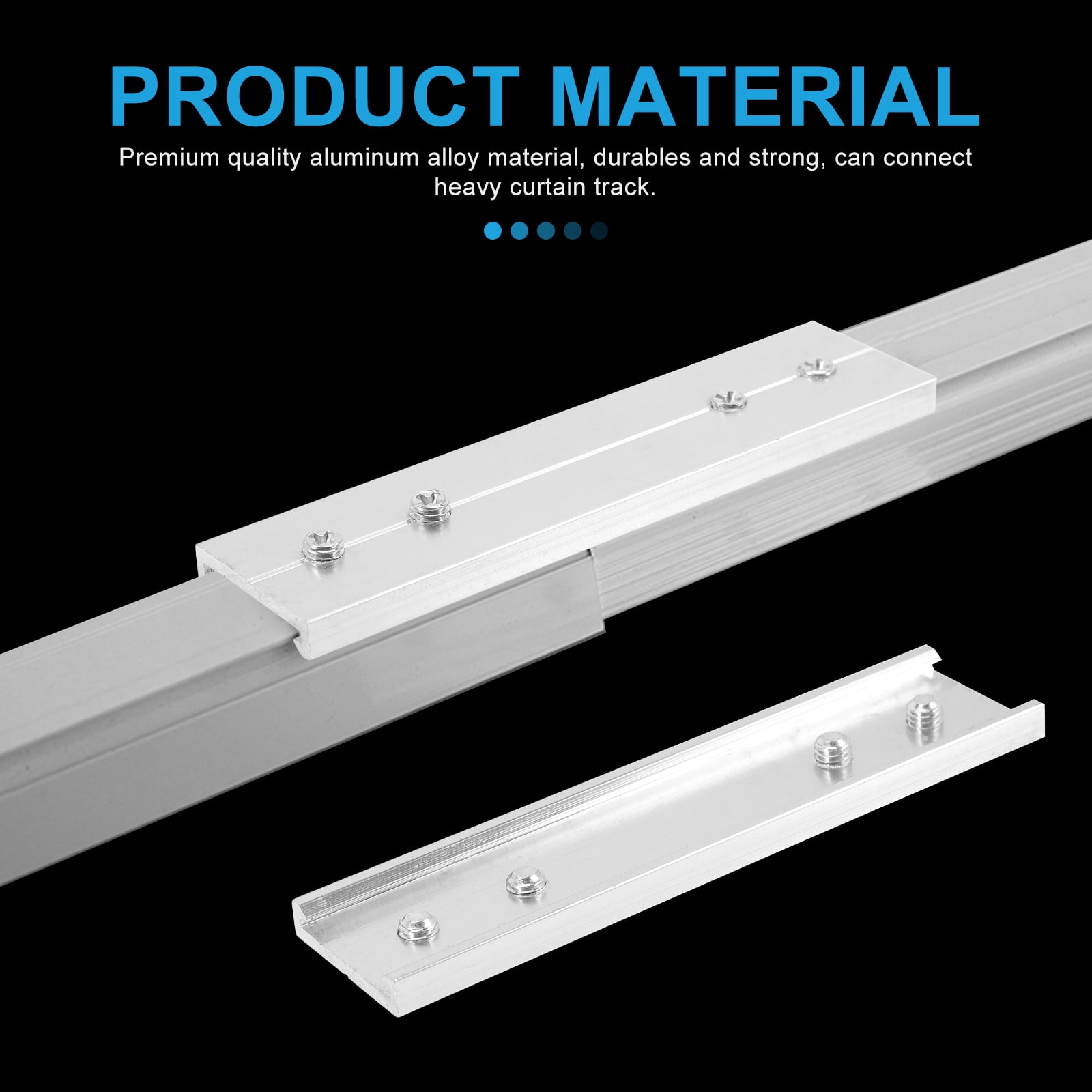 IDEANATEGRATE Ceiling Track Connectors 2Pcs Silver Smooth Angle for ...