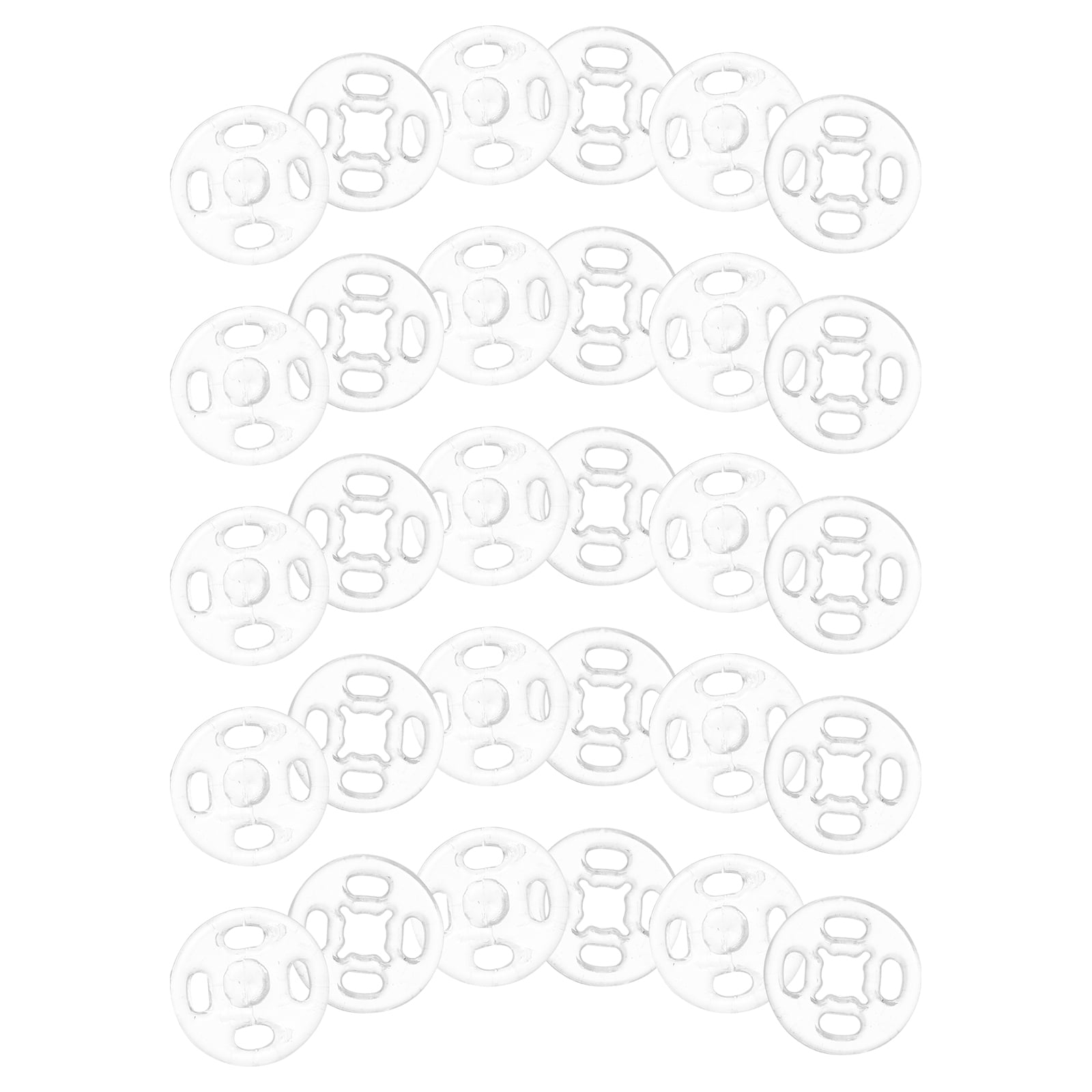 IDEANATEGRATE Clothing Button Replacement 30Pcs Concealed Fasteners ...