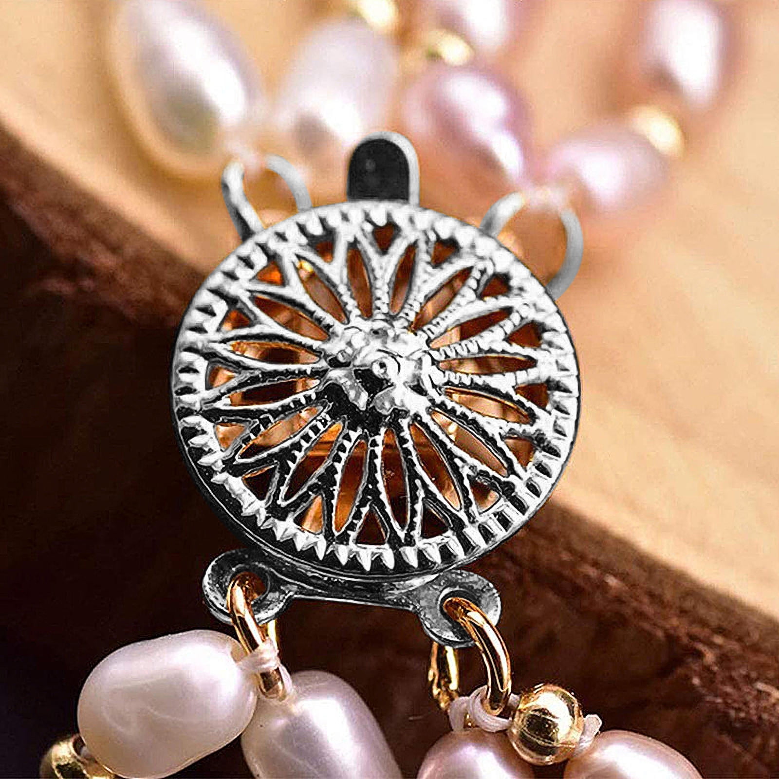 IDEANATEGRATE Copper Layered Design Necklace Connection Buckle Small ...
