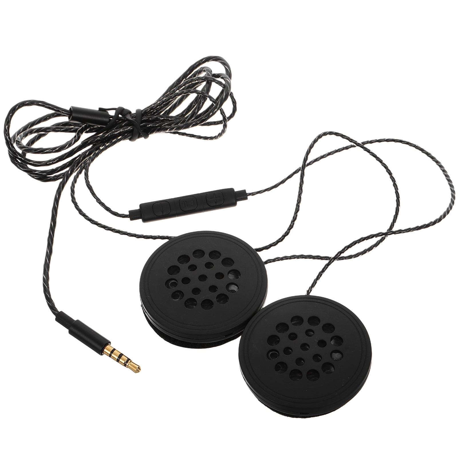 IDEANATEGRATE Corded Headphones 1Pcs Black Plastic Motorcycle Hardhat ...