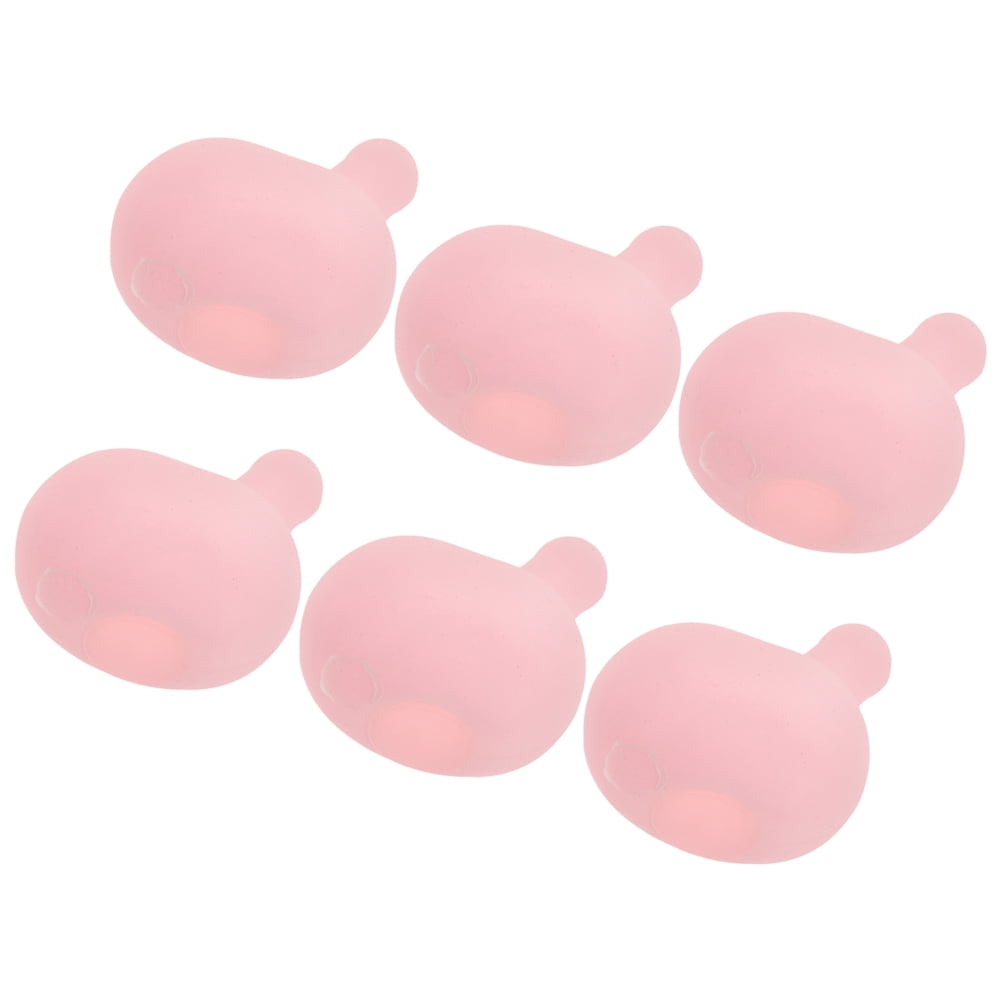 IDEANATEGRATE Craft Accessories 6Pcs Pink Oval Silicone Bubble Inserts ...