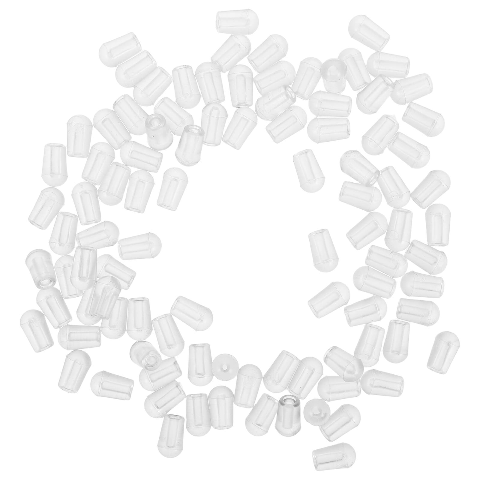 IDEANATEGRATE End Covers For Clothes Hangers 100Pcs Transparent Round ...