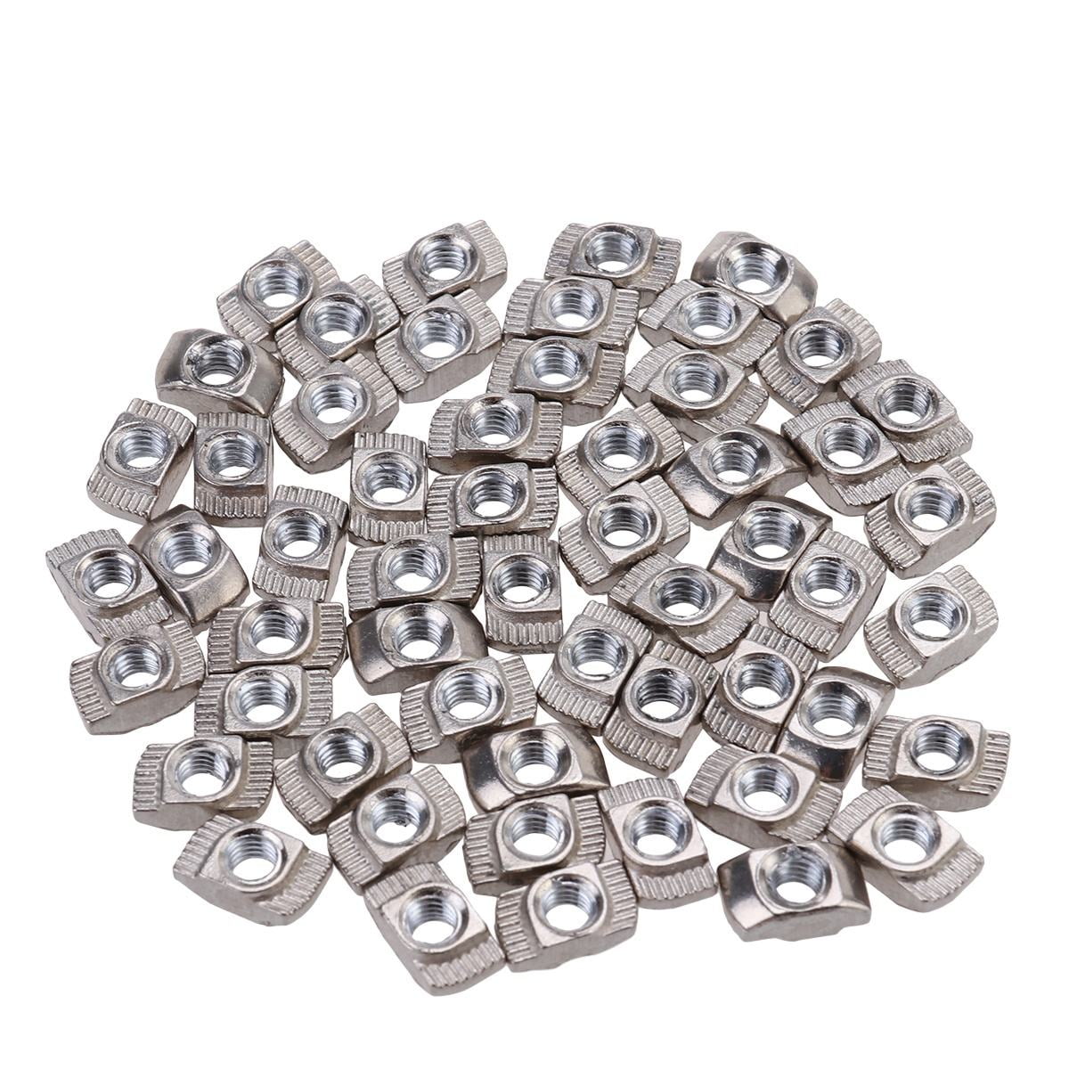 IDEANATEGRATE Hardware Nuts Silver 50Set for European Aluminum ...