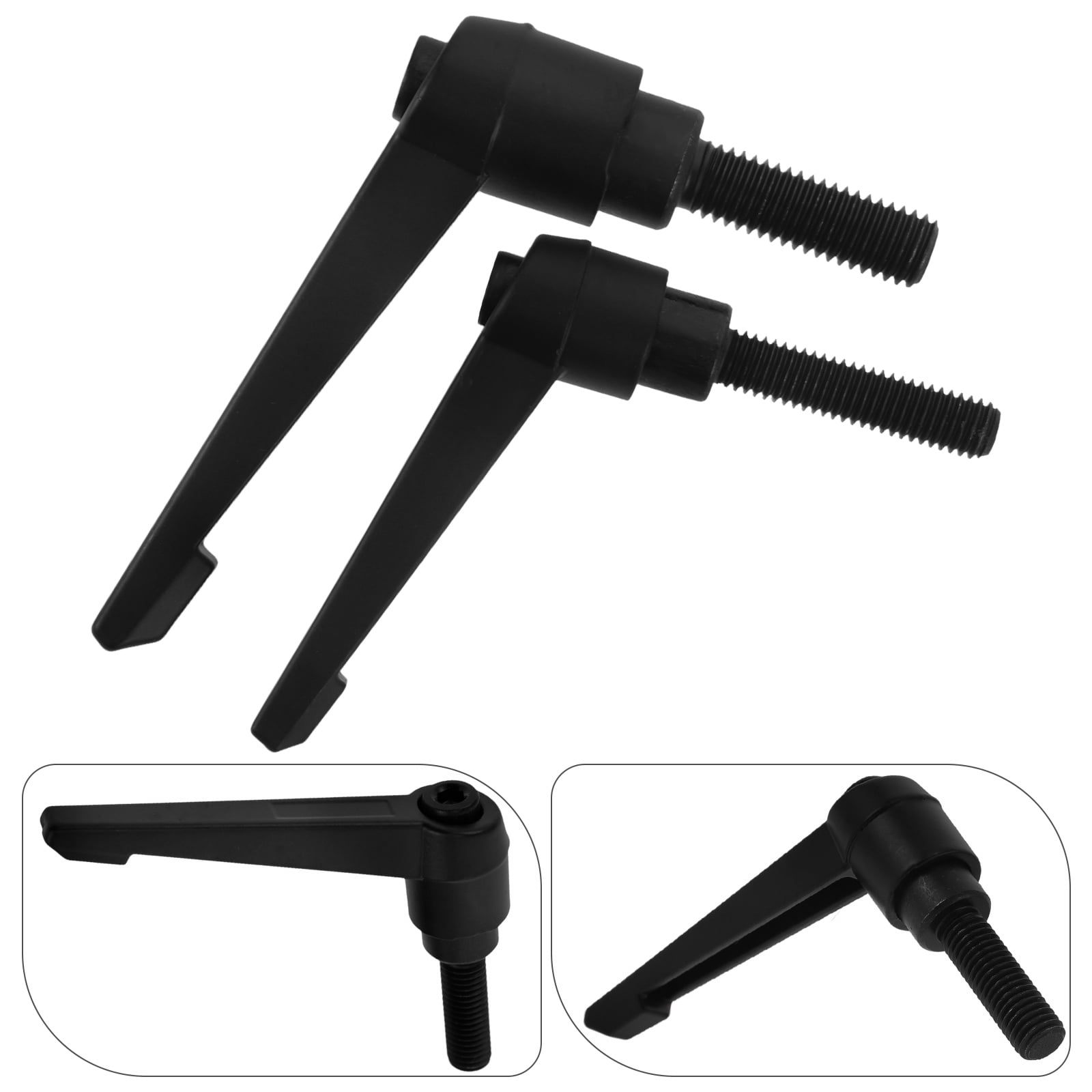 IDEANATEGRATE Exercise Bike Part 2Pcs Black Stainless Steel Handle ...