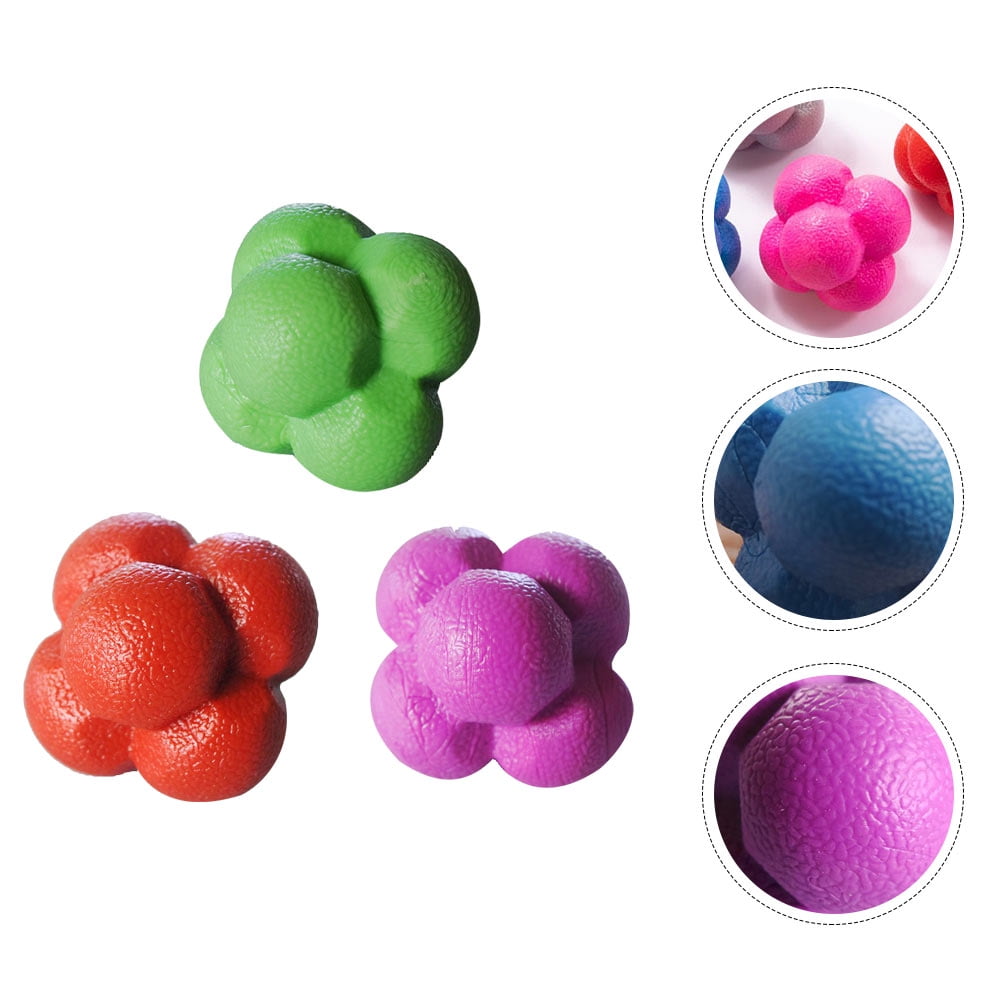 IDEANATEGRATE Fitness Agile Ball 3Pcs Hexagonal Reaction Ball for ...