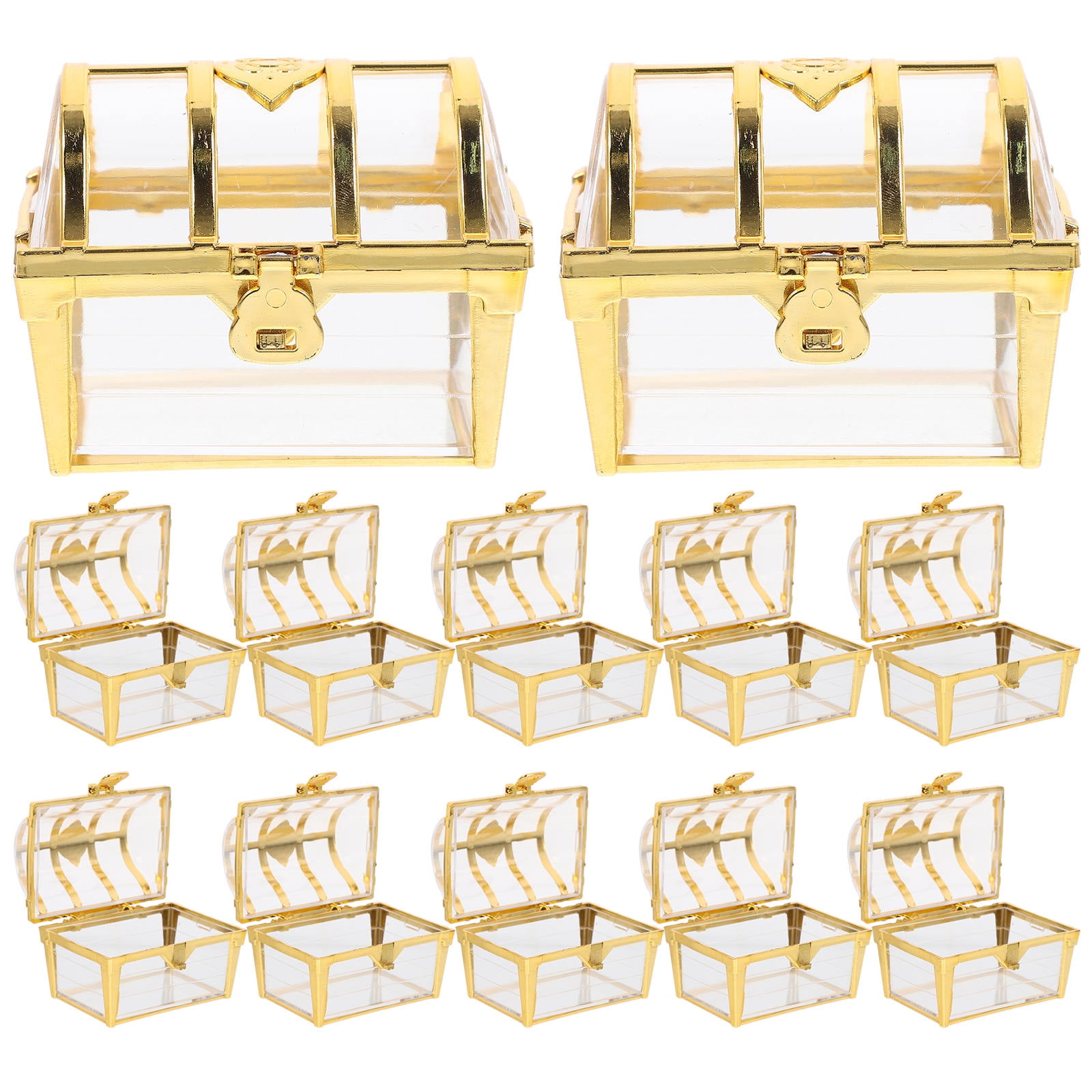 IDEANATEGRATE Golden Rectangular Candy Box for Weddings and Parties ...