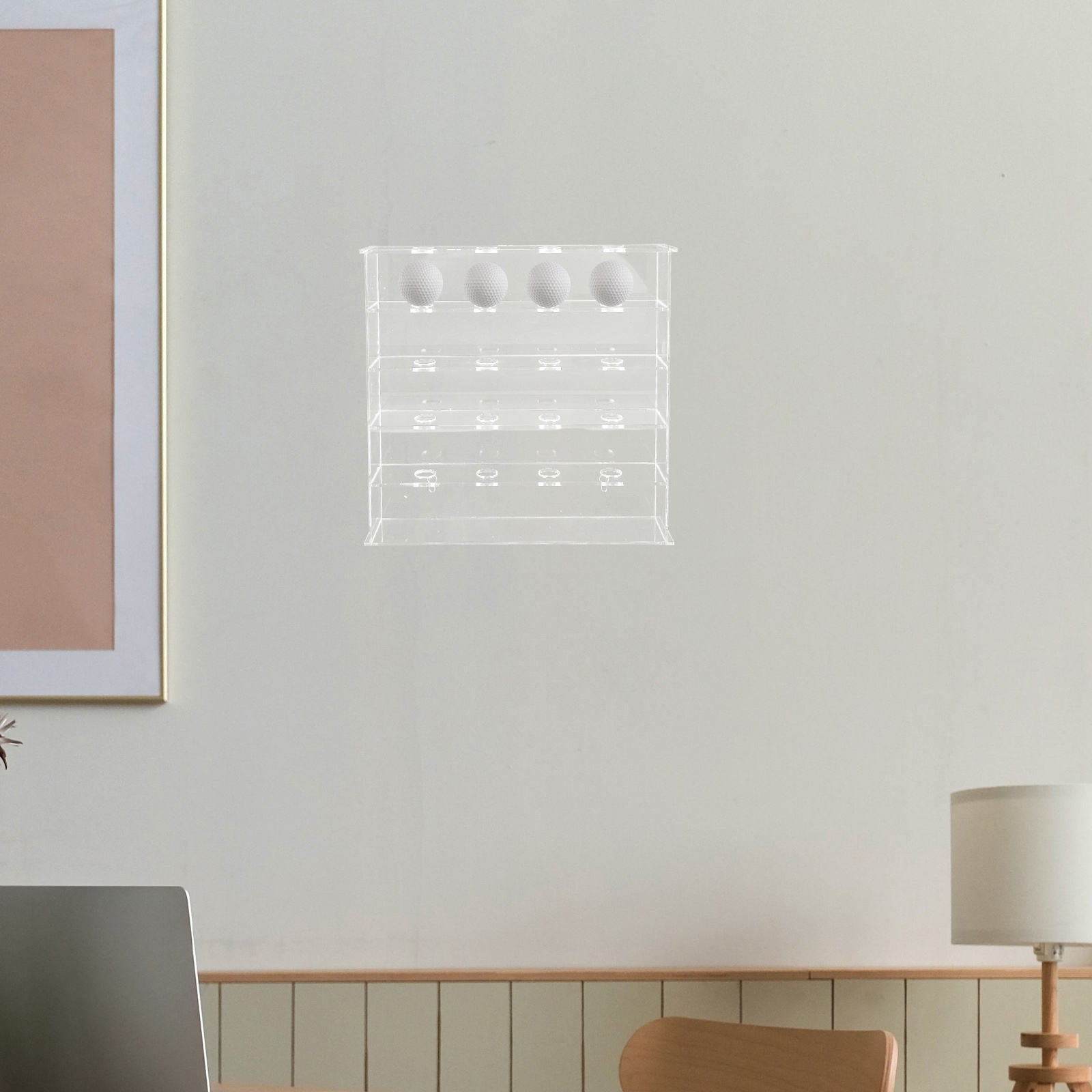 IDEANATEGRATE Golf Ball Display Case for Wall Mounted Storage in 11 ...