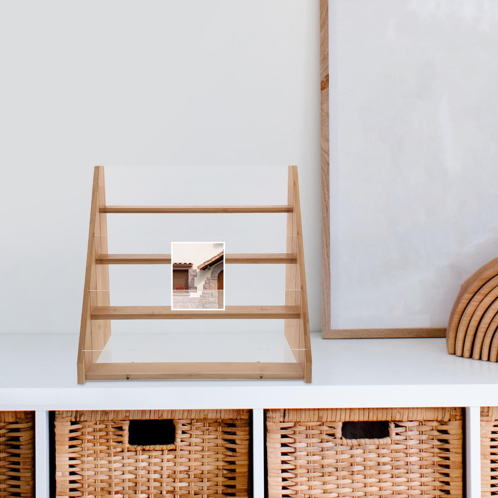 IDEANATEGRATE Greeting Card Holders 1Pack Wooden Card Display Stand ...