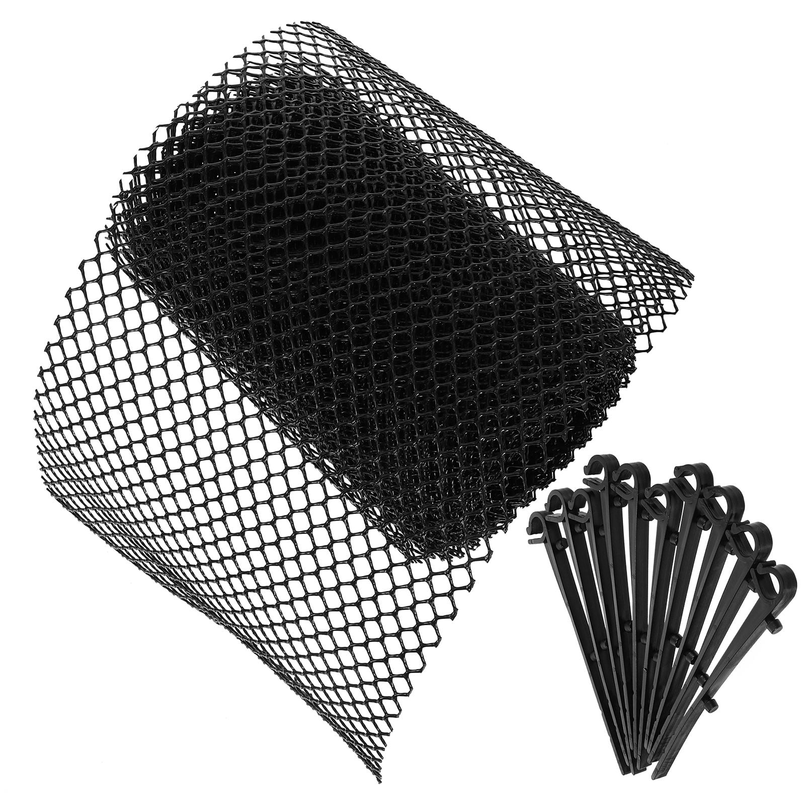 IDEANATEGRATE Gutter Guard Mesh 800X18X0.10CM Black ABS for Leaf ...