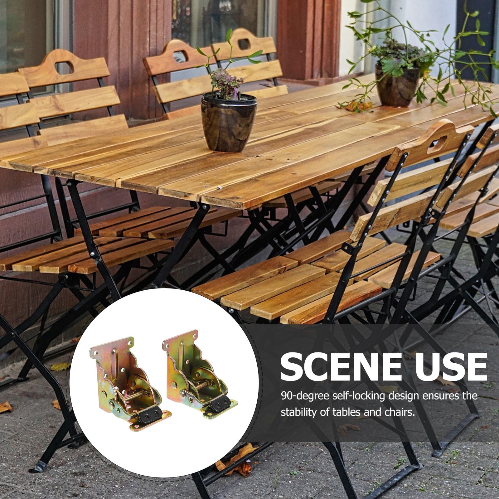 IDEANATEGRATE Iron Self-locking Folding Hinge 2Pcs for Industrial ...