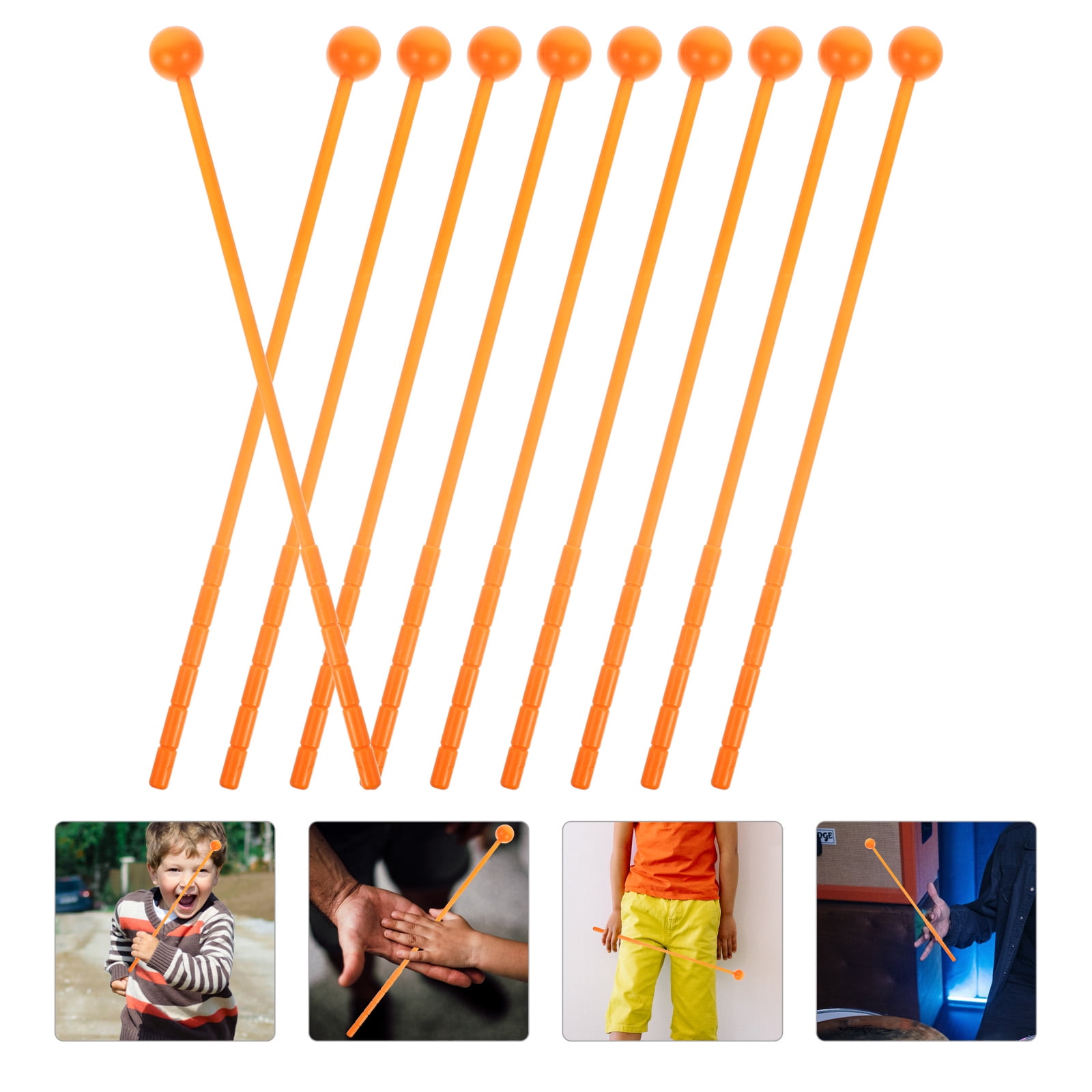 IDEANATEGRATE Kids Drum Sticks Plastic Drumstick for Children Playing ...