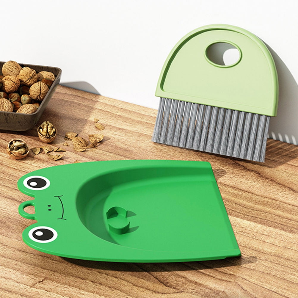 OFFIGAM Miniature Dustpan and Desk Broom Brush Set, Multi-Color, PP ...