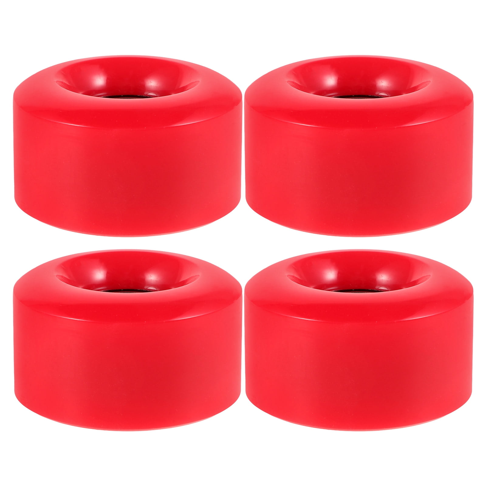 IDEANATEGRATE Outdoor Venue 4Pcs Red Pu Roller Skates Light Up Wheels ...