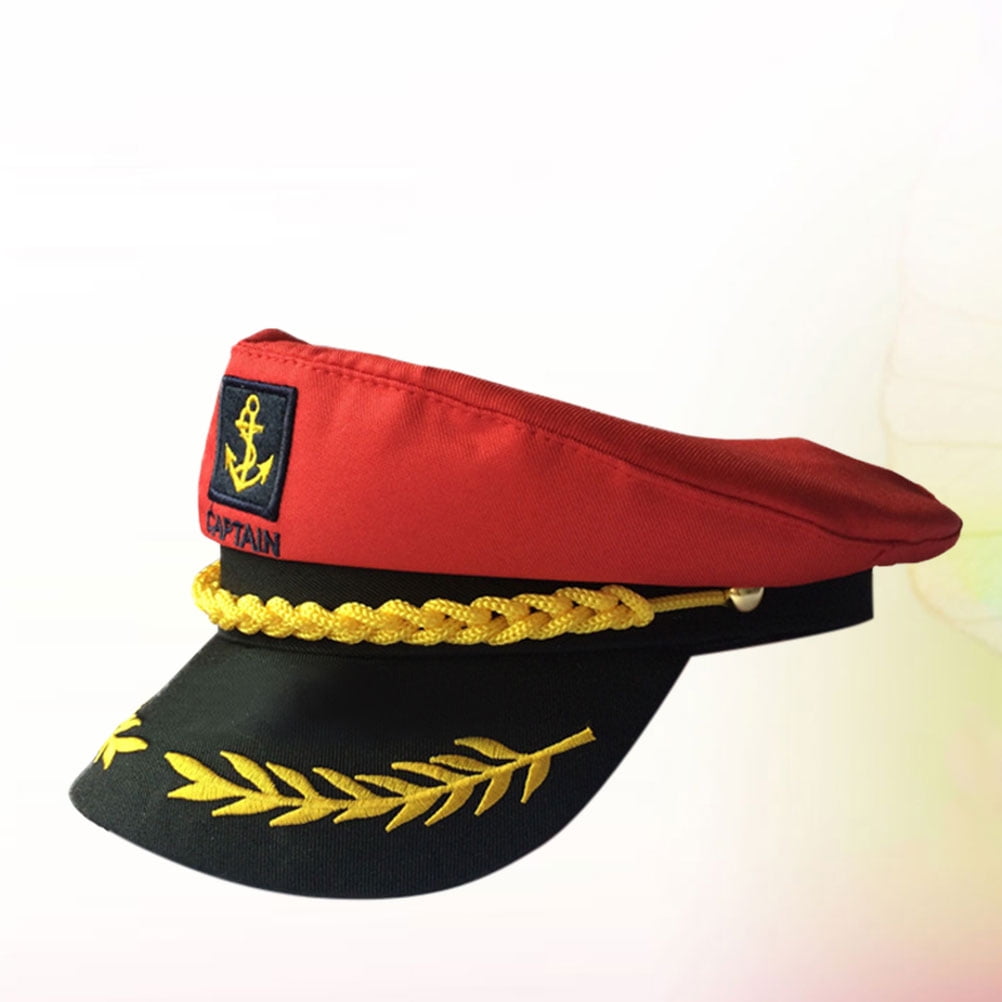 IDEANATEGRATE Red Twill Captain Hat for Cosplay and Gift Giving 1Pack ...