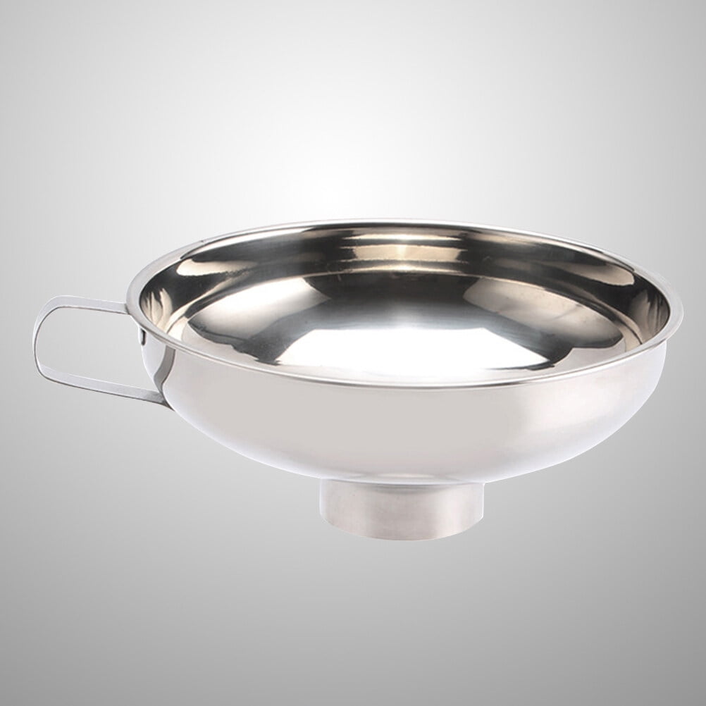 IDEANATEGRATE Stainless Steel Wide Neck Funnel for Filling Jars and ...