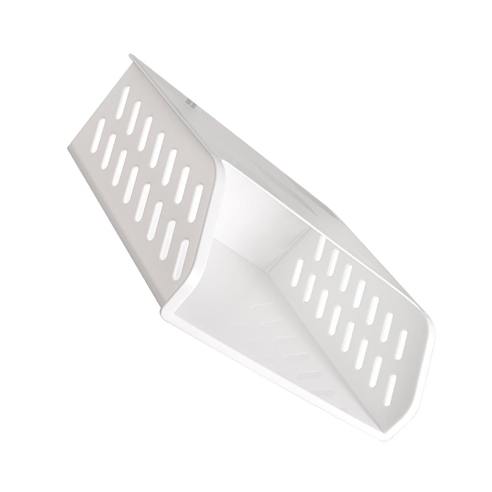 IDEANATEGRATE Storage Rack 1Set White Plastic Kitchen Shelf With ...