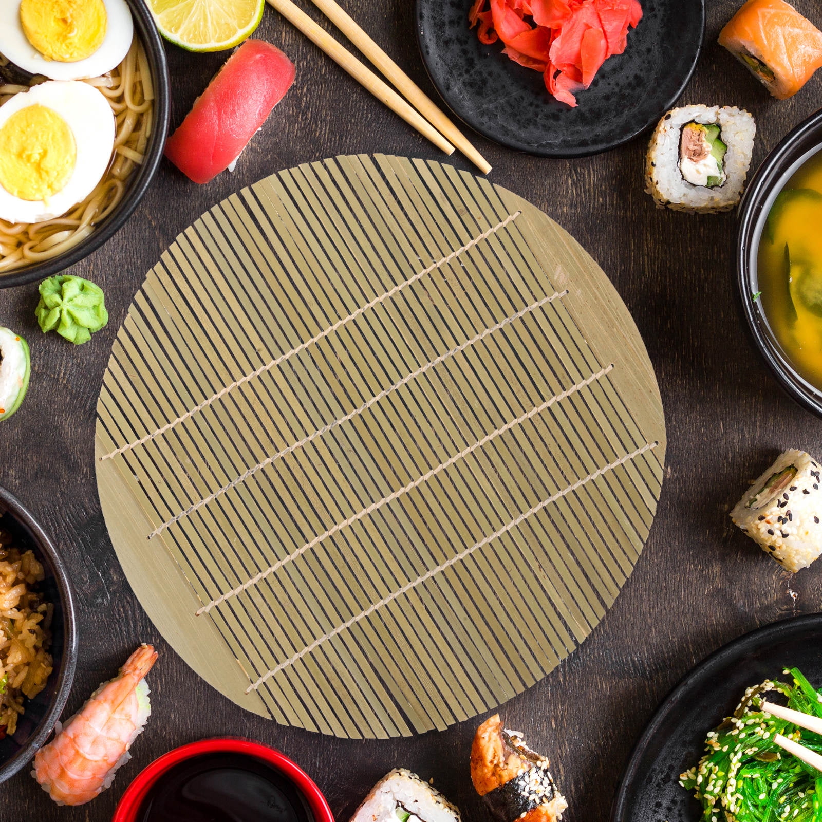 IDEANATEGRATE Sushi Maker Mat Bamboo For Food Preparation And Sushi ...