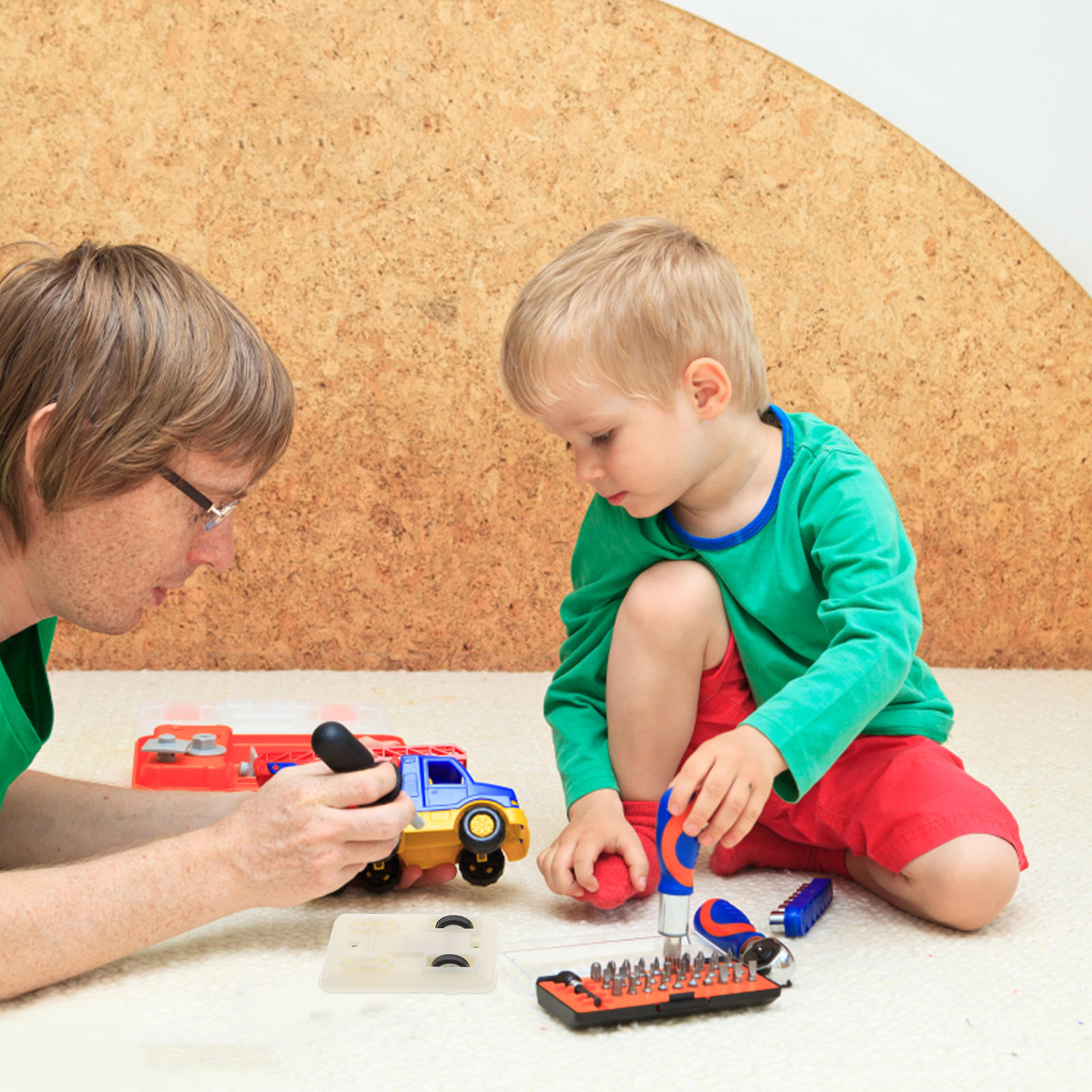IDEANATEGRATE Toy Car Base Multi Colored Pull Back Diy Creativity ...