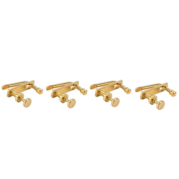 IDEANATEGRATE Violin Fine Tuning 4Pcs Metal String Adjuster Golden Easy ...