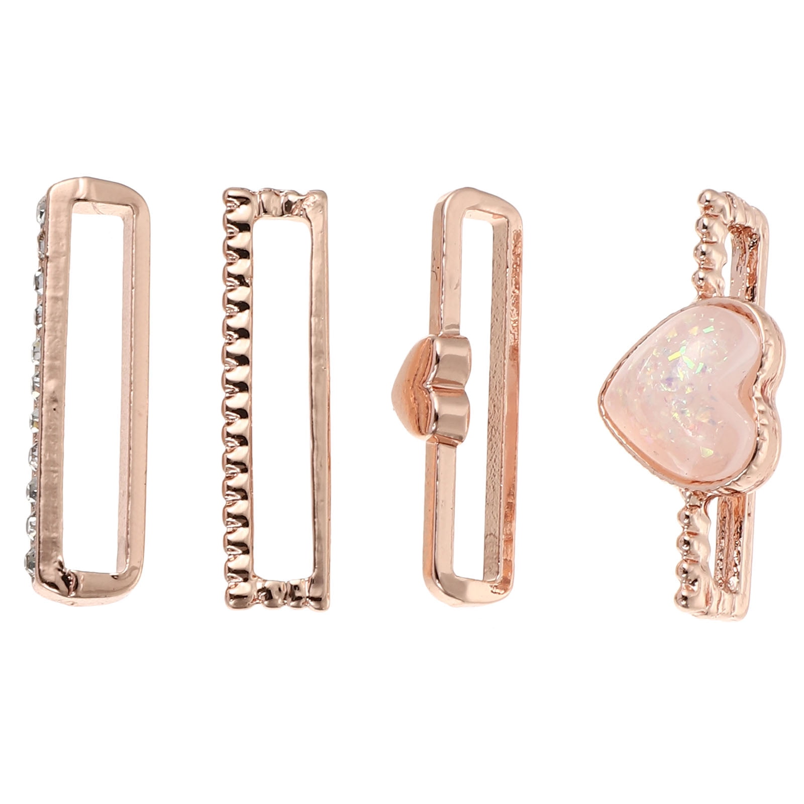IDEANATEGRATE Watch Strap Charm Rose Gold Zinc Alloy Circular For ...