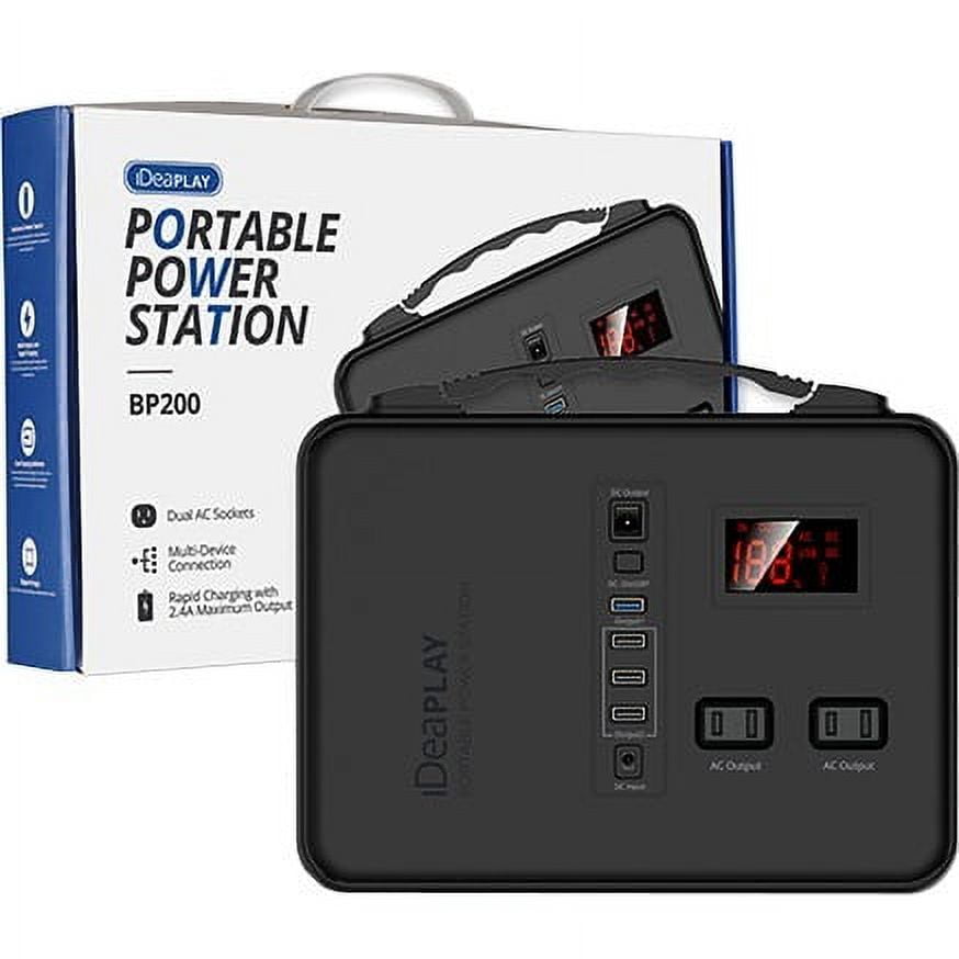 IDEAPLAY Portable Power Station Generator 150Wh, Rechargeable Emergency ...
