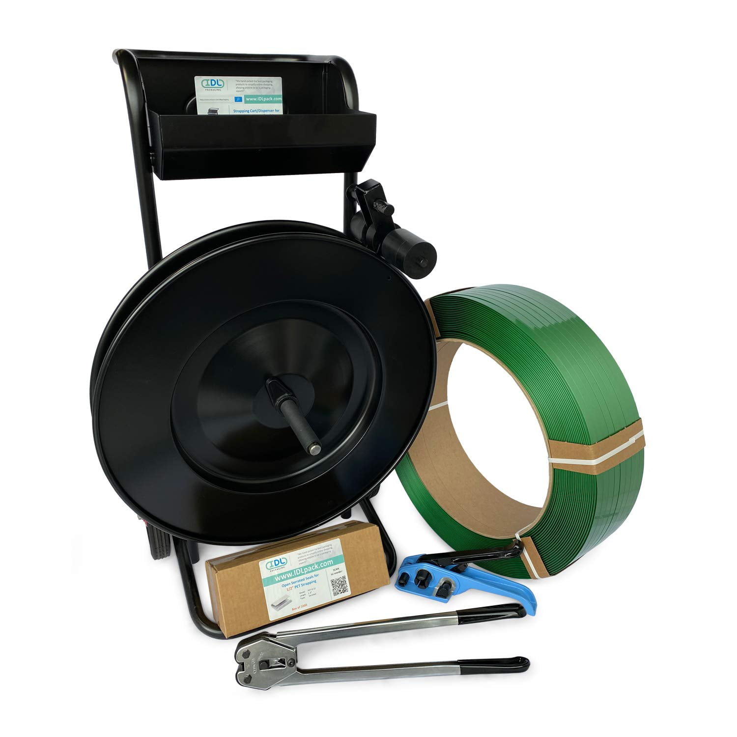 IDL Packaging 1/2" Polyester Strapping Kit, Standard with Dispenser ...
