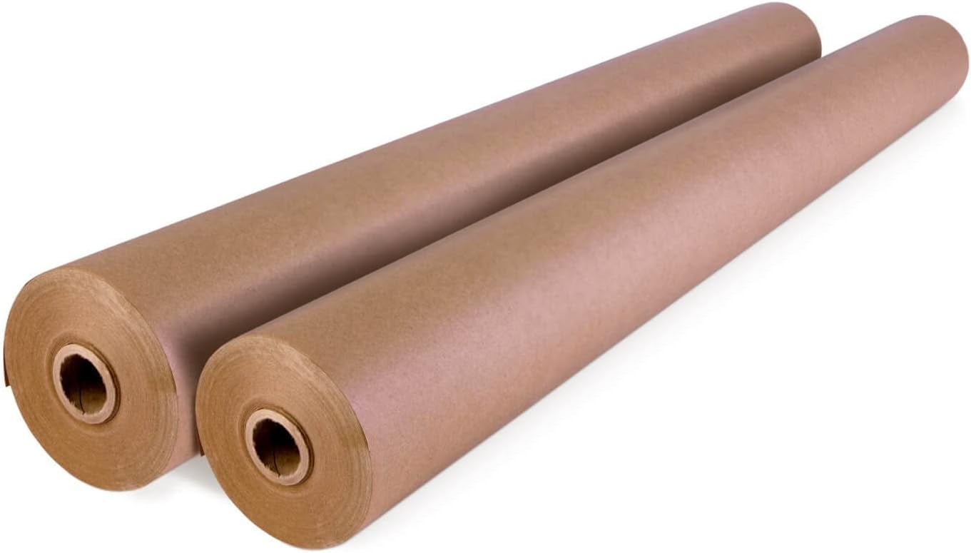 IDL Packaging 36" x 150 feet (1800 inches) Brown Kraft Paper Roll, 50 ...