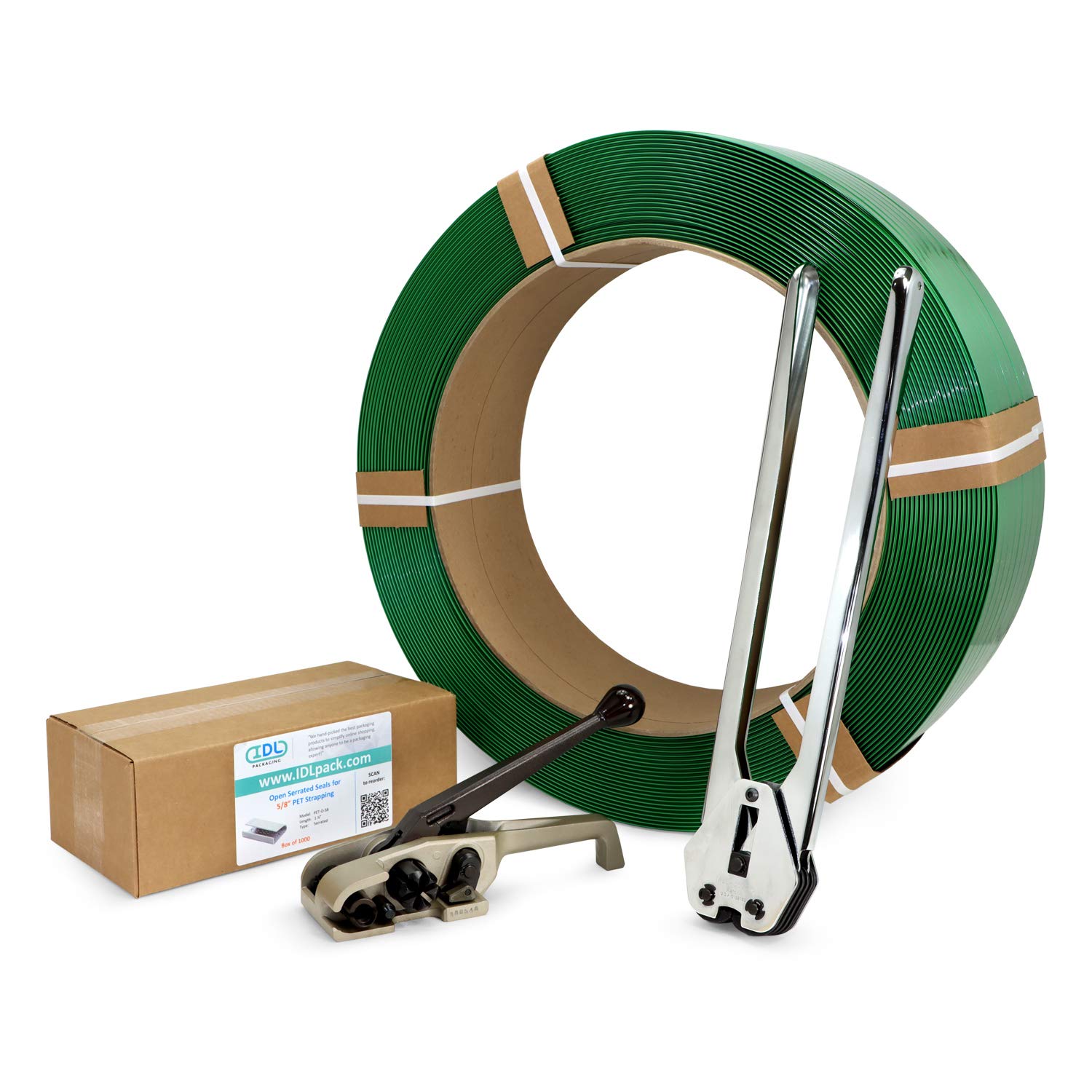 IDL Packaging 5/8" Polyester Strapping Kit, PRO - All You Need to Strap a Pallet - Walmart.com