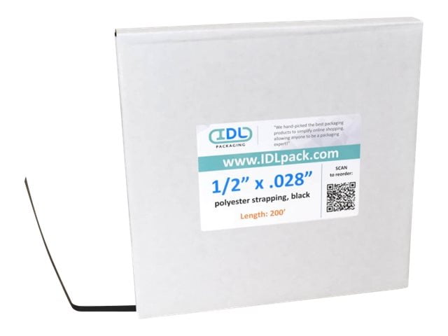 IDL Packaging Mini - Strap - 1.3 cm x 61 m - 18.06 mil - black ...