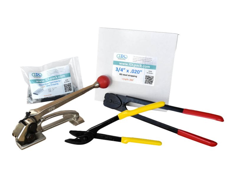IDL Packaging PRO - Strap tensioner, sealer and cutter set - for steel strapping - strap width ...
