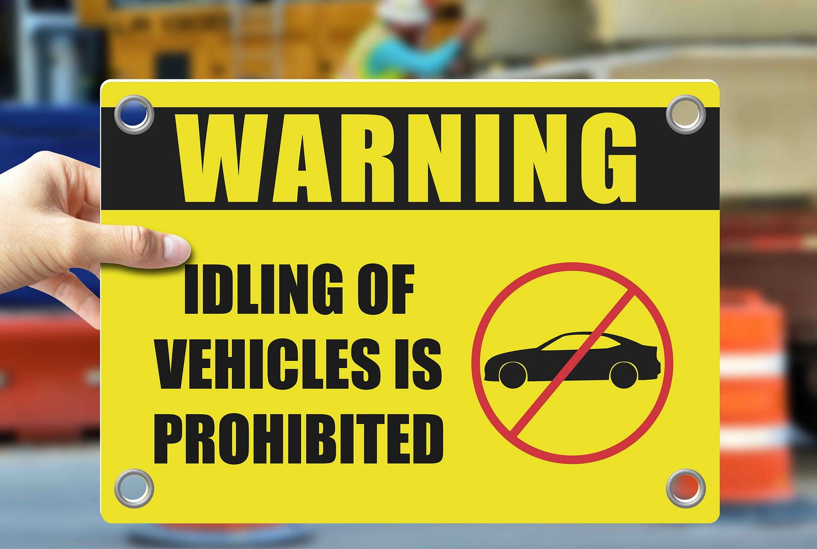 IDLING OF VEHICLES IS PROHIBITED | Warning Notice Caution Danger 3mm ...