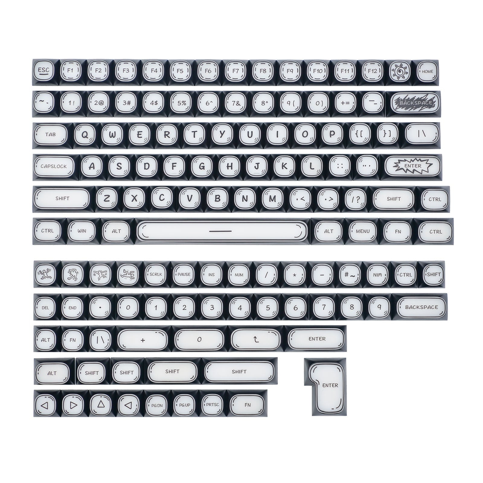 IDOBAO graffiti MA profile keycap set - Walmart.com