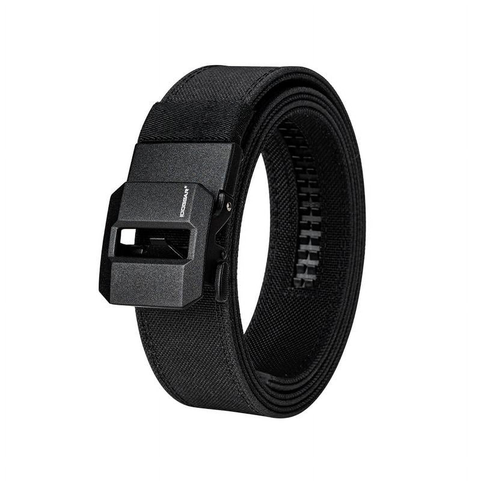 IDOGEAR Belt 1.5" Sturdy Ratchet Nylon Belt Rigid Heavy Duty Gear Sport ...