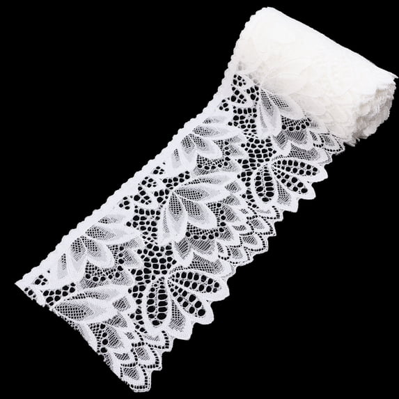 IDONGCAI Stretch Lace Trim 4 Inches Wide Elastic Lace for Crafts Bridal ...