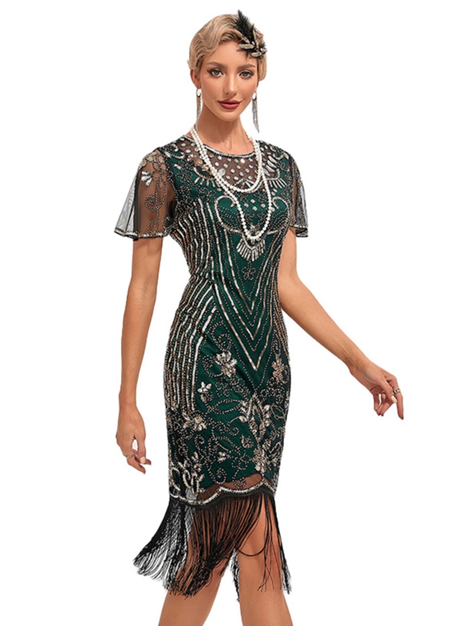 IDOPIP 1920s Flapper Dresses for Women Great Gatsby Dresses Sequin ...