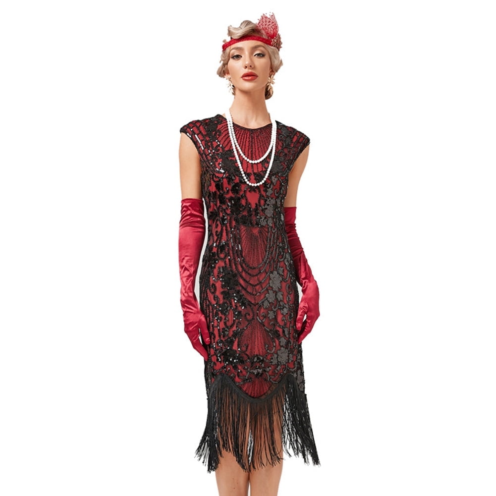IDOPIP 1920s Flapper Dresses for Women Great Gatsby Dresses Sequin ...