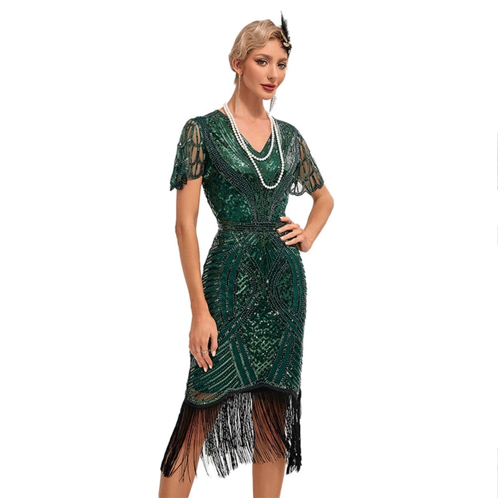 IDOPIP 1920s Flapper Dresses for Women Great Gatsby Dresses Sequin ...
