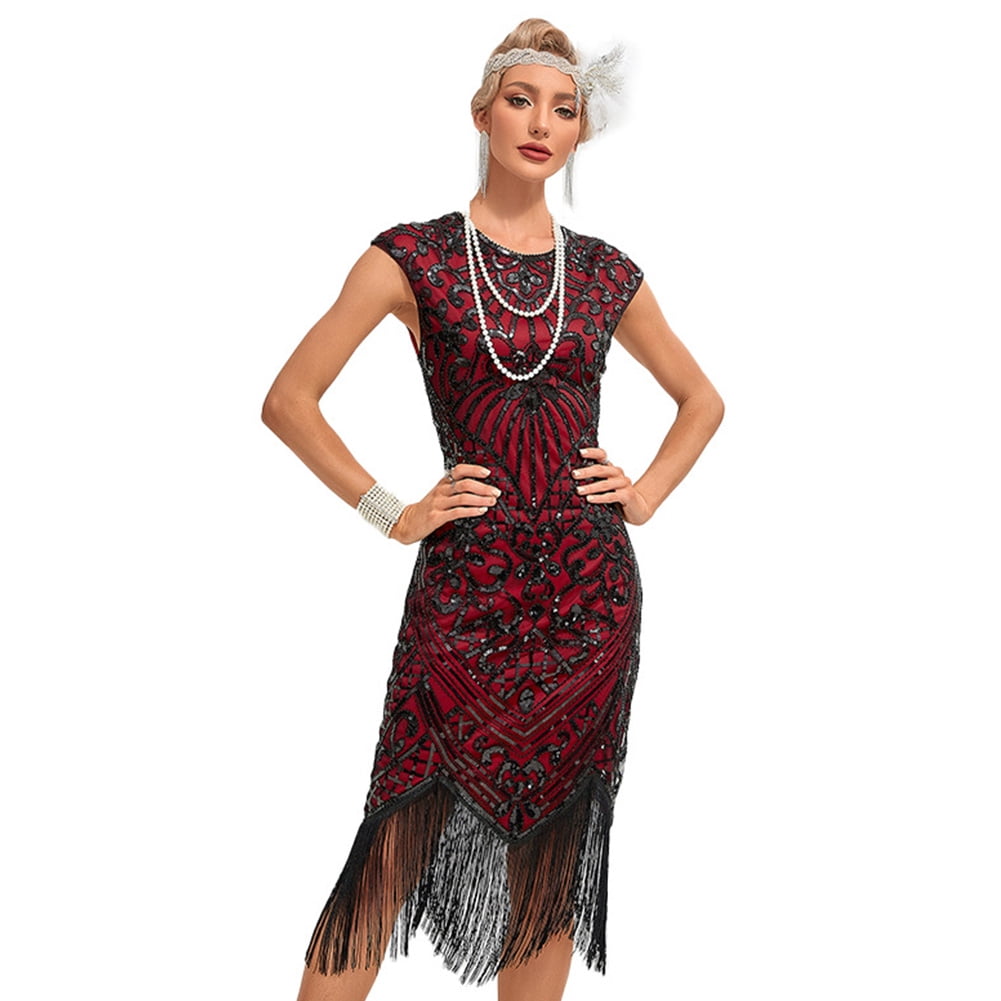 IDOPIP 1920s Flapper Dresses for Women Great Gatsby Dresses Sequin ...