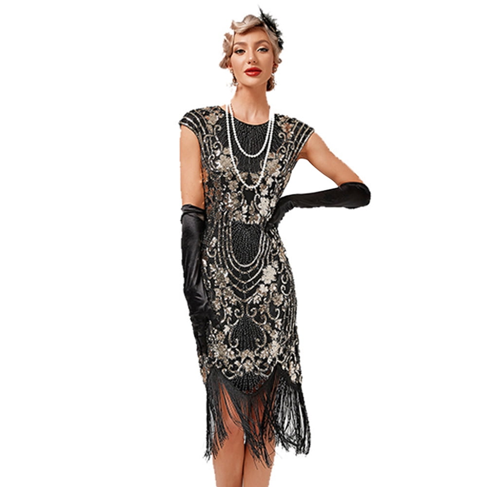 IDOPIP 1920s Flapper Dresses for Women Great Gatsby Dresses Sequin ...