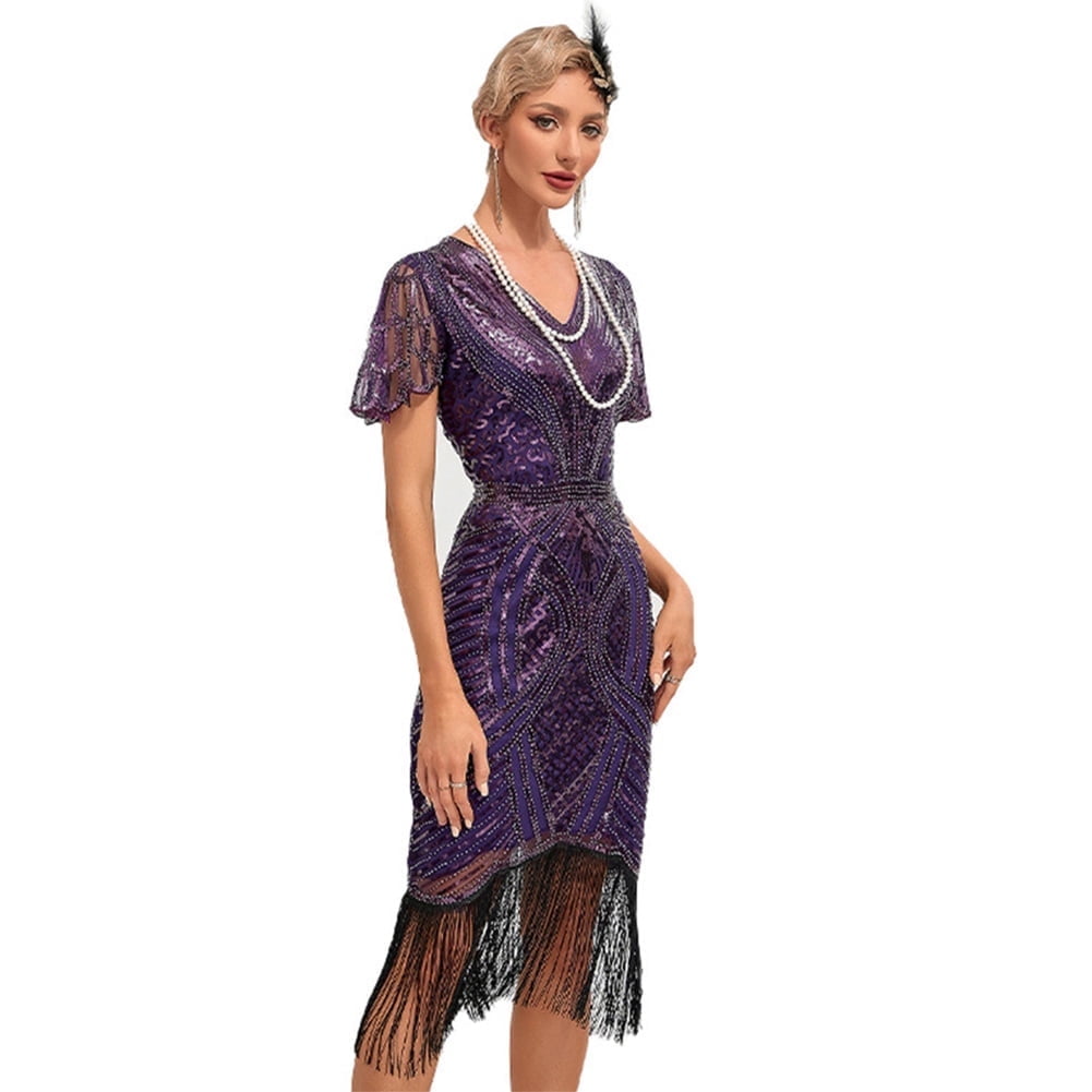 IDOPIP 1920s Flapper Dresses for Women Great Gatsby Dresses Sequin ...