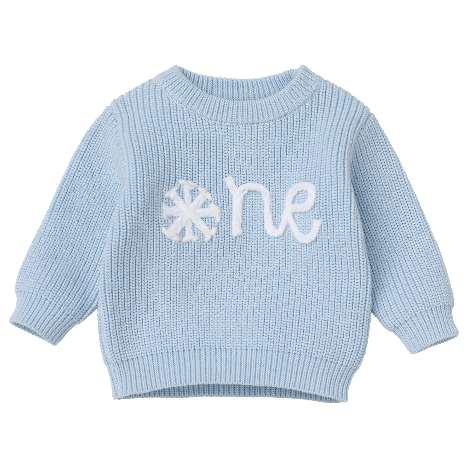 IDOPIP Baby Girls Boys Fall Winter Outfit Embroidery Knitted Pullover ...