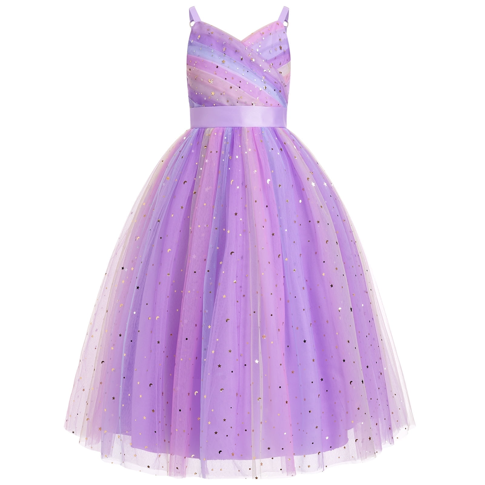 IDOPIP Flower Girl Dresses for Wedding Spaghetti Strap Tulle Princess ...
