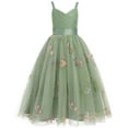 IDOPIP Flower Girl Dresses for Wedding Spaghetti Strap Tulle Princess ...