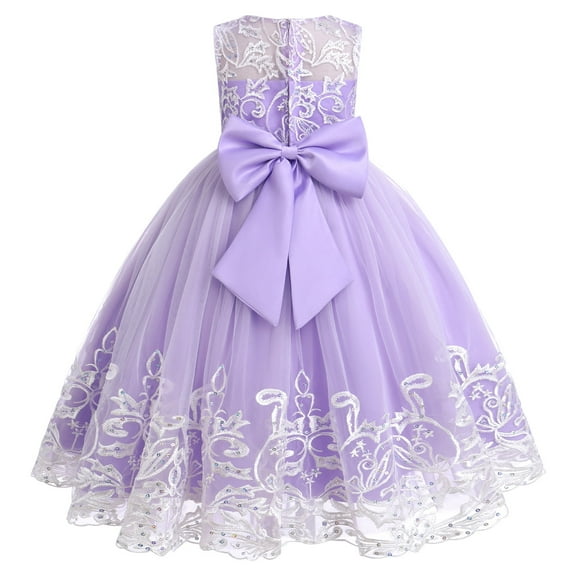 Girls Tulle Long Dress, Kids Formal Gown Elegant Net Skirt, Flower Girl ...