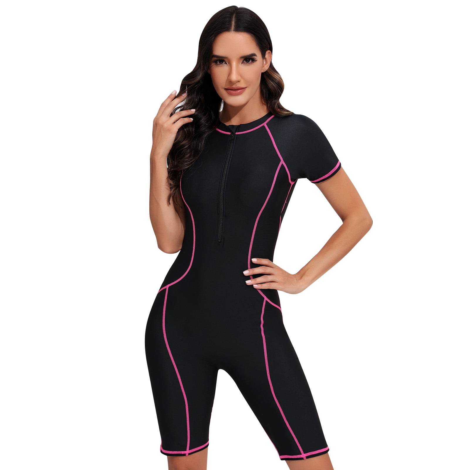 IDOPIP Women's Rash Guard One Piece Swimsuit UV Protection Surfing ...