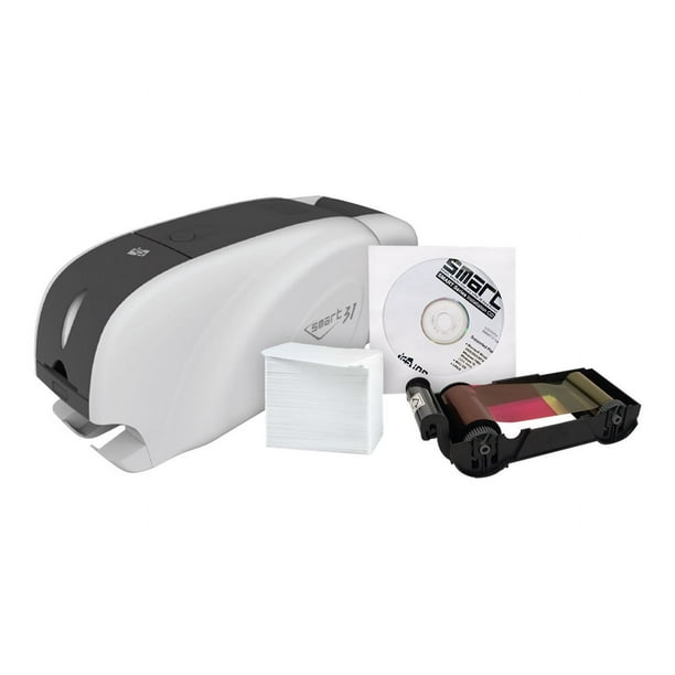 IDP Smart-31D Dual Side Photo ID Card Printer Bundle - Walmart.com