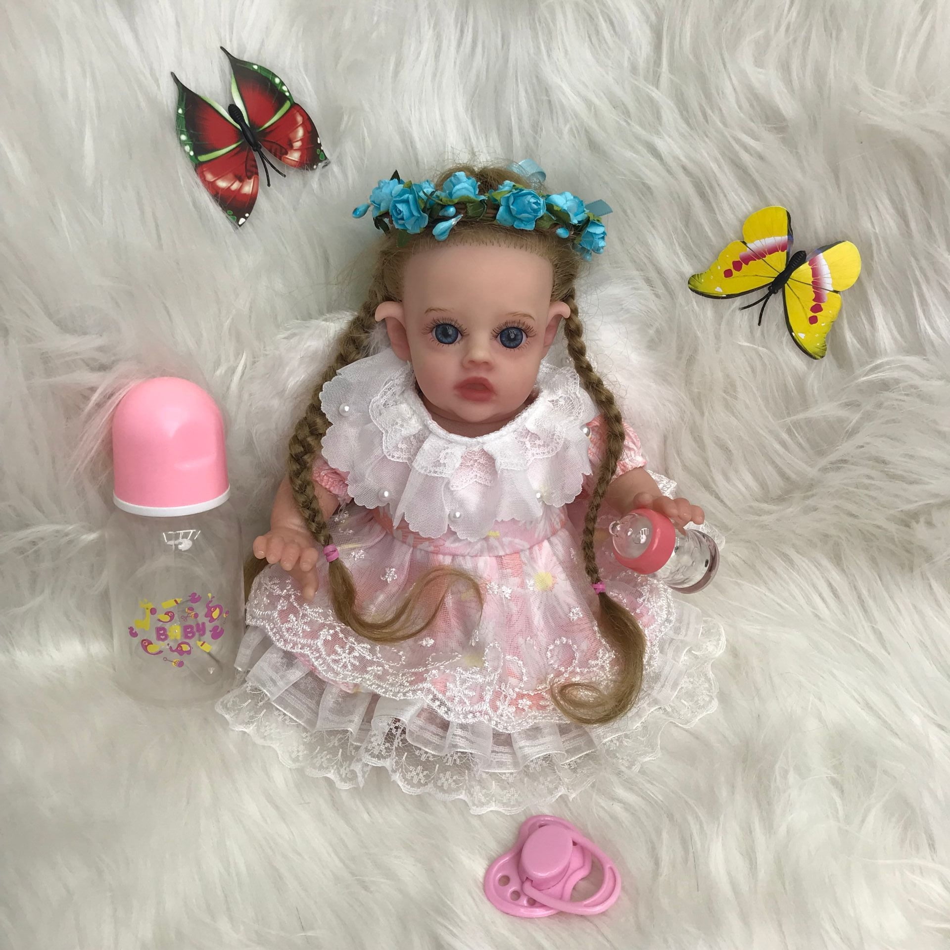 IDREBORN 12 Inches Vinyl Silicon Doll for Girls, Elf Doll with Wings ...