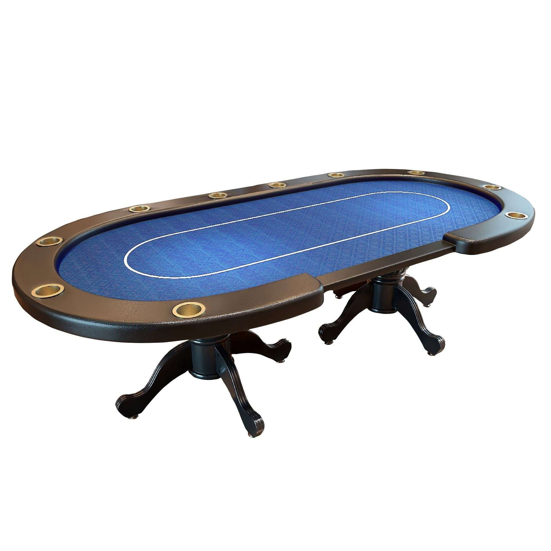 IDS Poker 96" Aura Poker Table with Thickened Armrest Jumbo Cup Holders ...