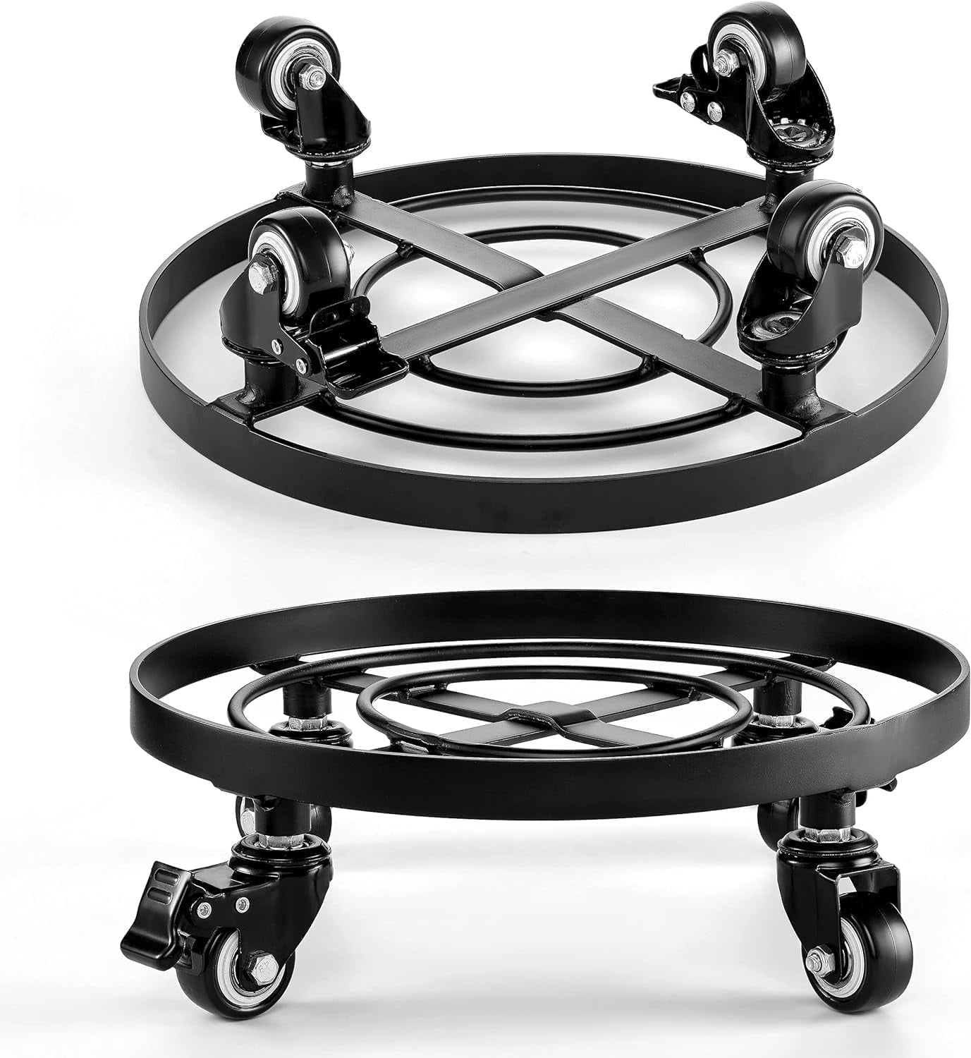 Free Shipping! IDZO Set 2 - Round Metal Plant Caddy 14 in. with 360 ...